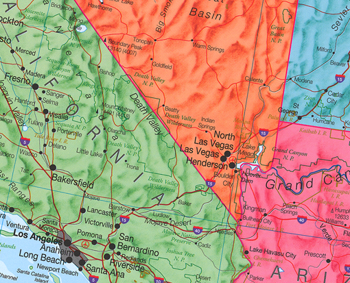 Politická nástěnná mapa USA | Nástěnné mapy.cz