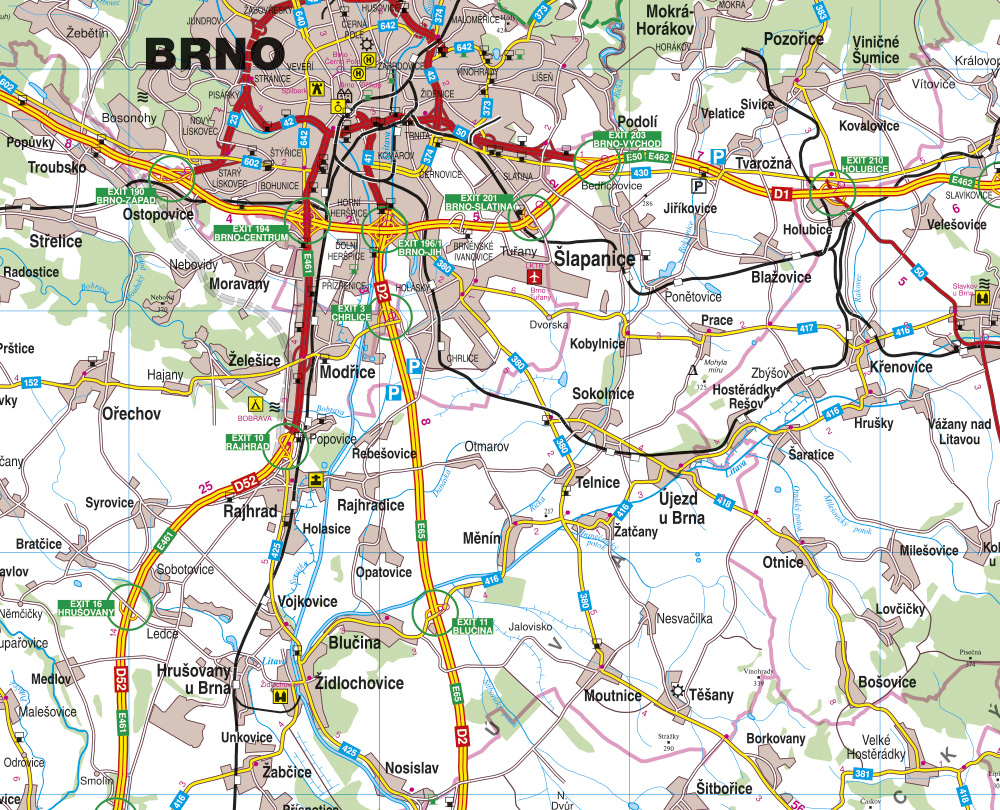 Nástěnná mapa Jihomoravský kraj (PF) | nastennemapy.cz