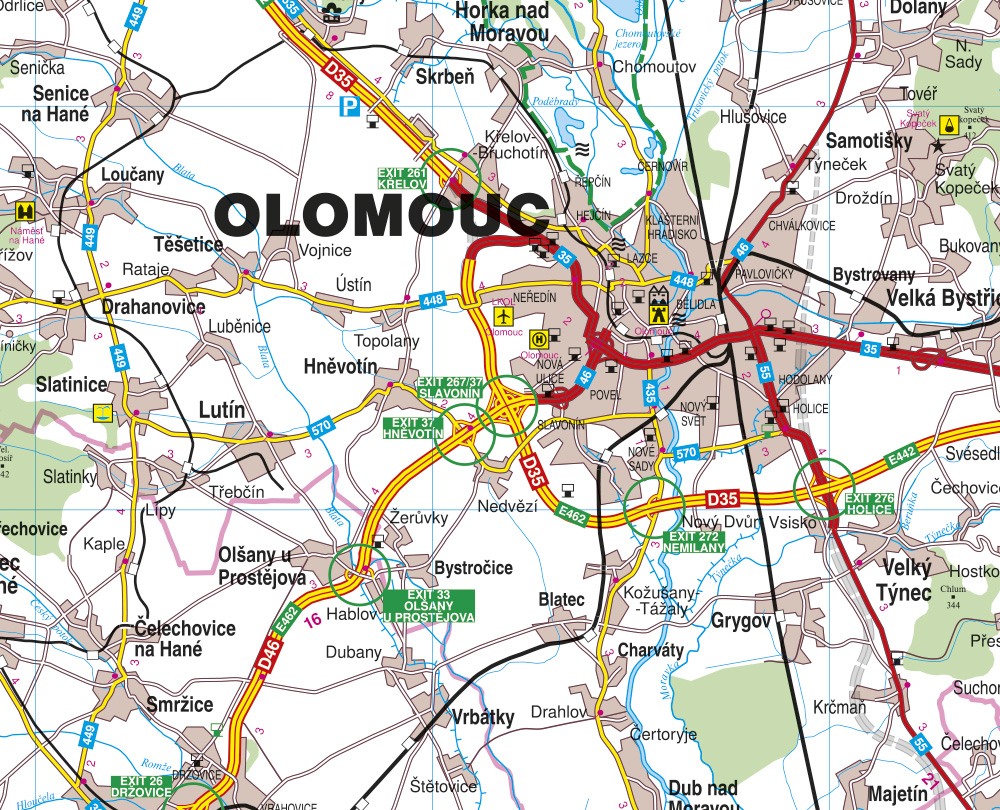 Nástěnná mapa Olomoucký kraj (PF) | nastennemapy.cz