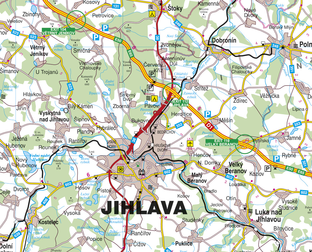 Nástěnná mapa Kraj Vysočina (PF) | nastennemapy.cz