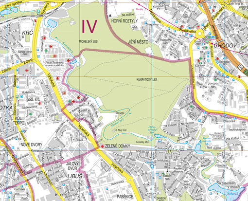 Nástěnná mapa Praha - výprodej | nastennemapy.cz