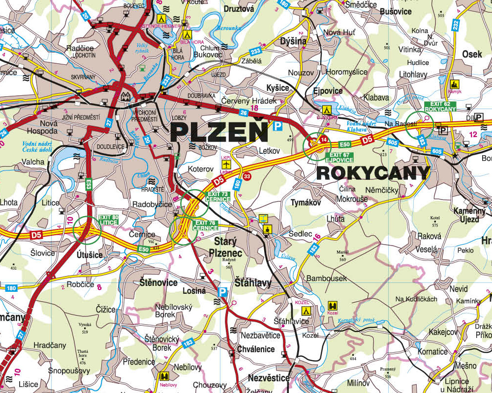 Nástěnná mapa Plzeňský kraj PF | nastennemapy.cz