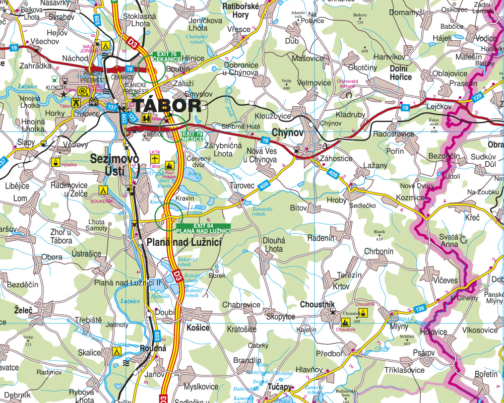 Nástěnná mapa Jihočeský kraj (PF) | nastennemapy.cz