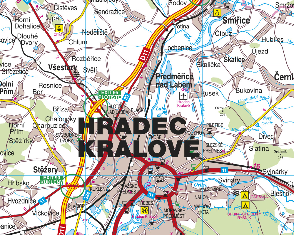 Nástěnná mapa Královéhradecký kraj (PF) | nastennemapy.cz
