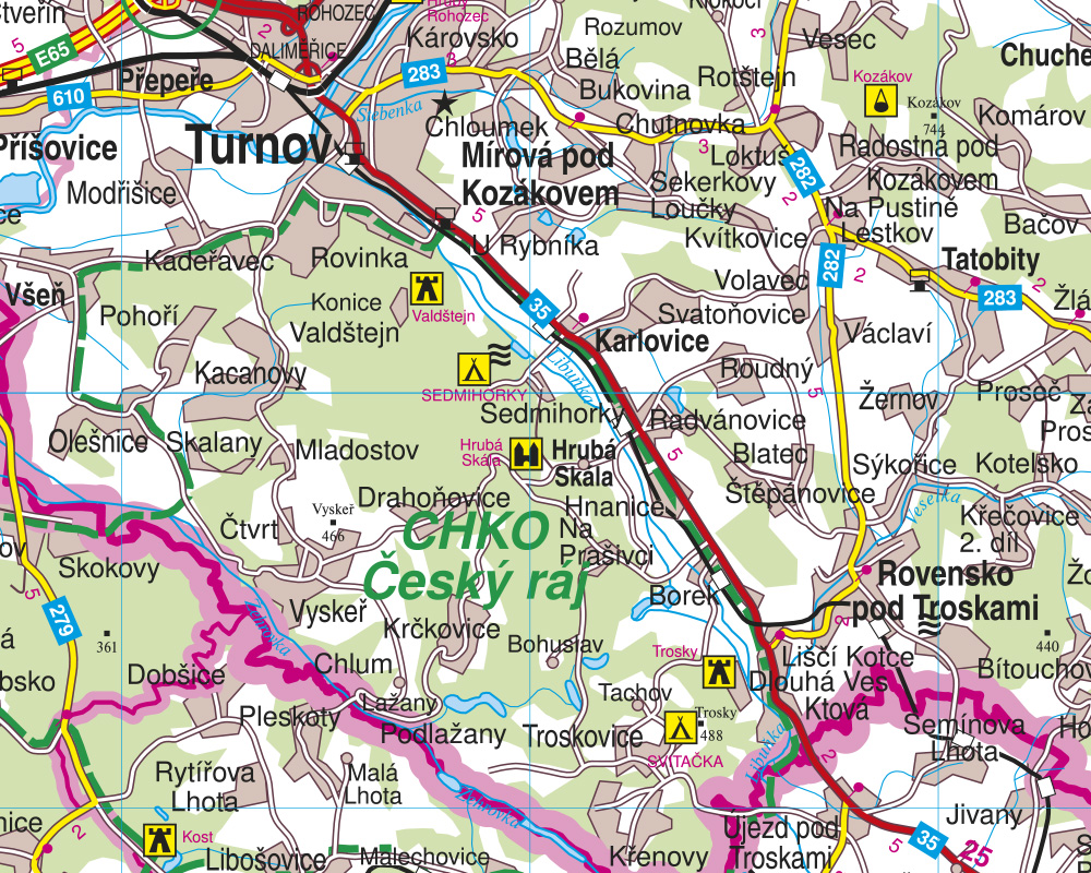 Nástěnná mapa Liberecký kraj (PF) | nastennemapy.cz