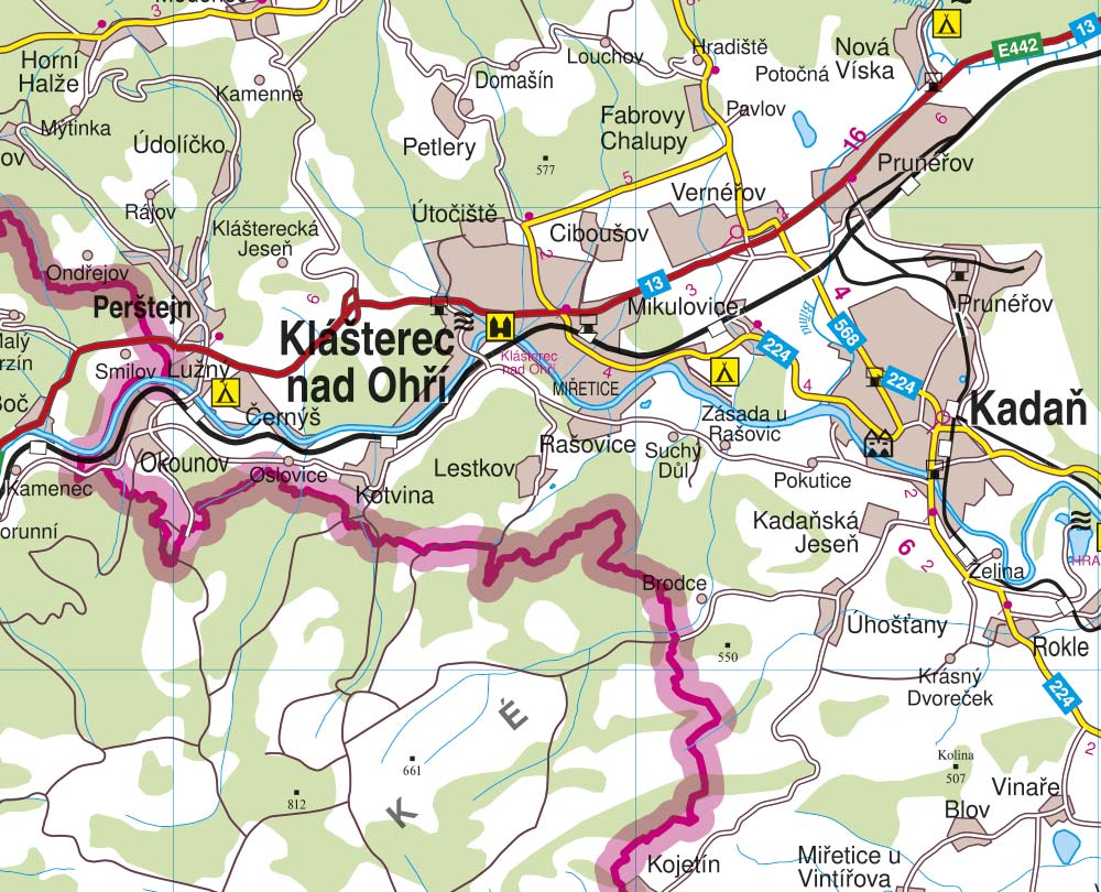 Nástěnná mapa Ústecký kraj (PF) | Nástěnné mapy.cz