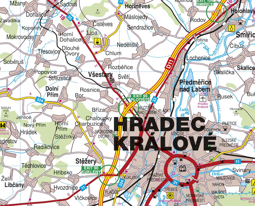 Nástěnná mapa Královéhradecký kraj (PF) | nastennemapy.cz