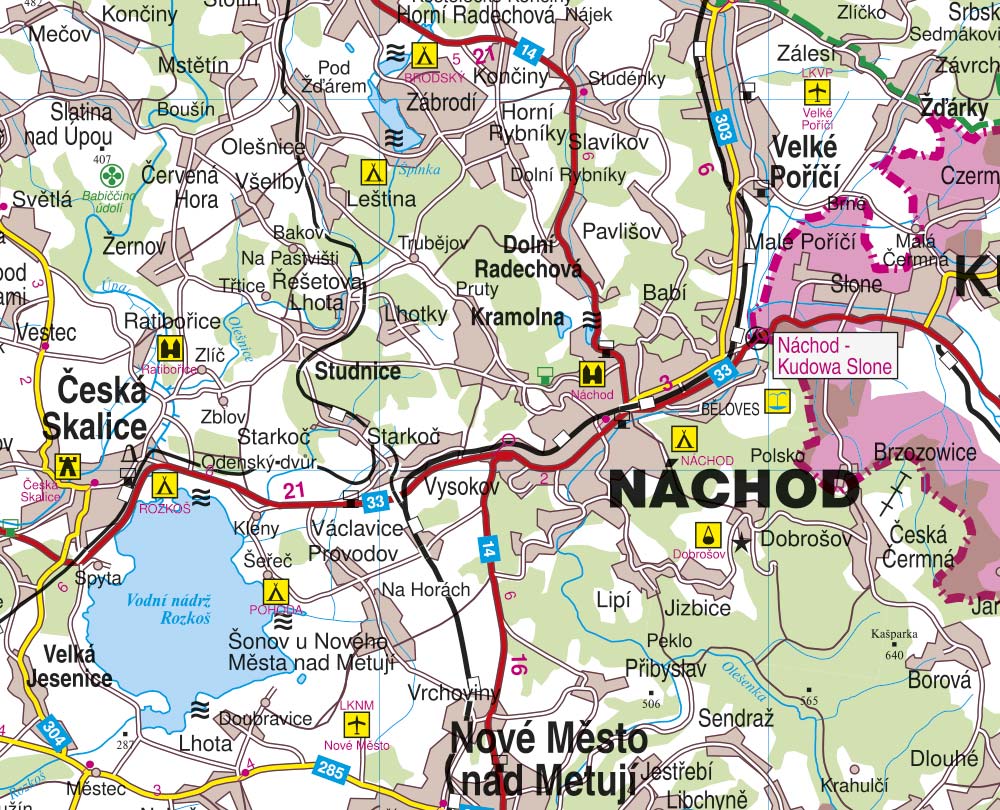 Nástěnná mapa Královéhradecký kraj (PF) | nastennemapy.cz