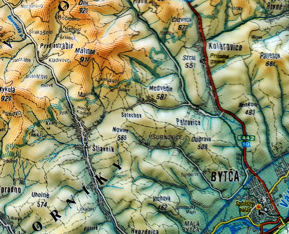 Plastická mapa Beskydy | nastennemapy.cz