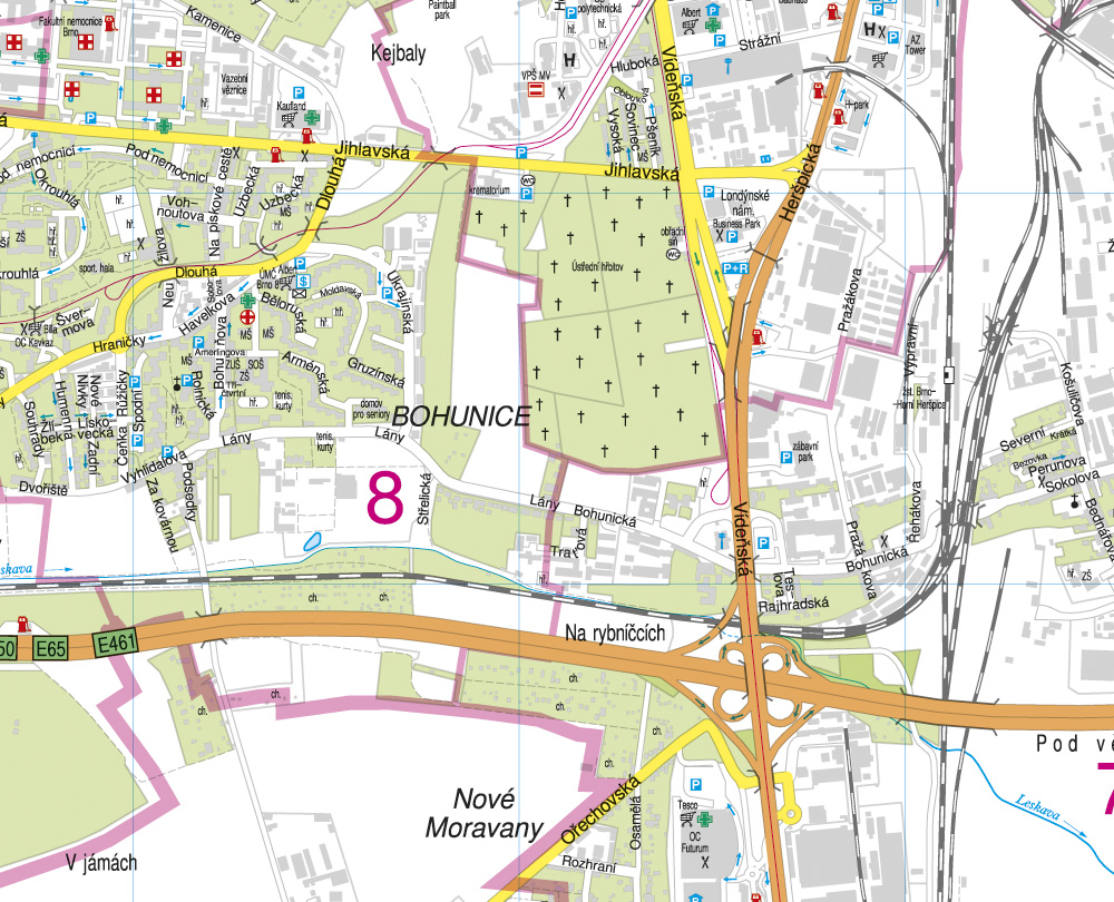 Nástěnná mapa Brno | nastennemapy.cz