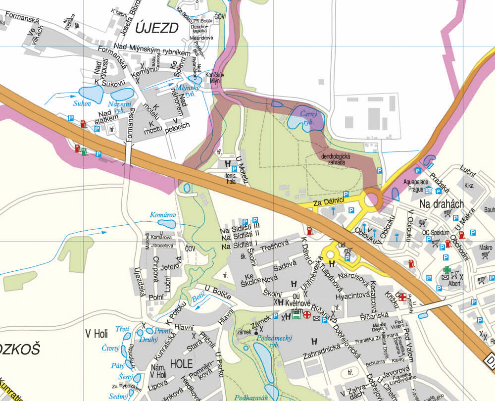 Nástěnná mapa Praha velká - 2. jakost | nastennemapy.cz