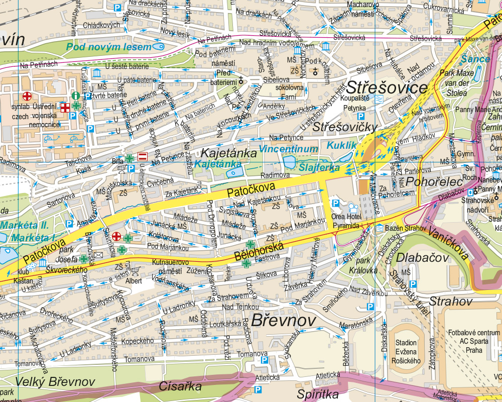 Nástěnná mapa Praha | nastennemapy.cz