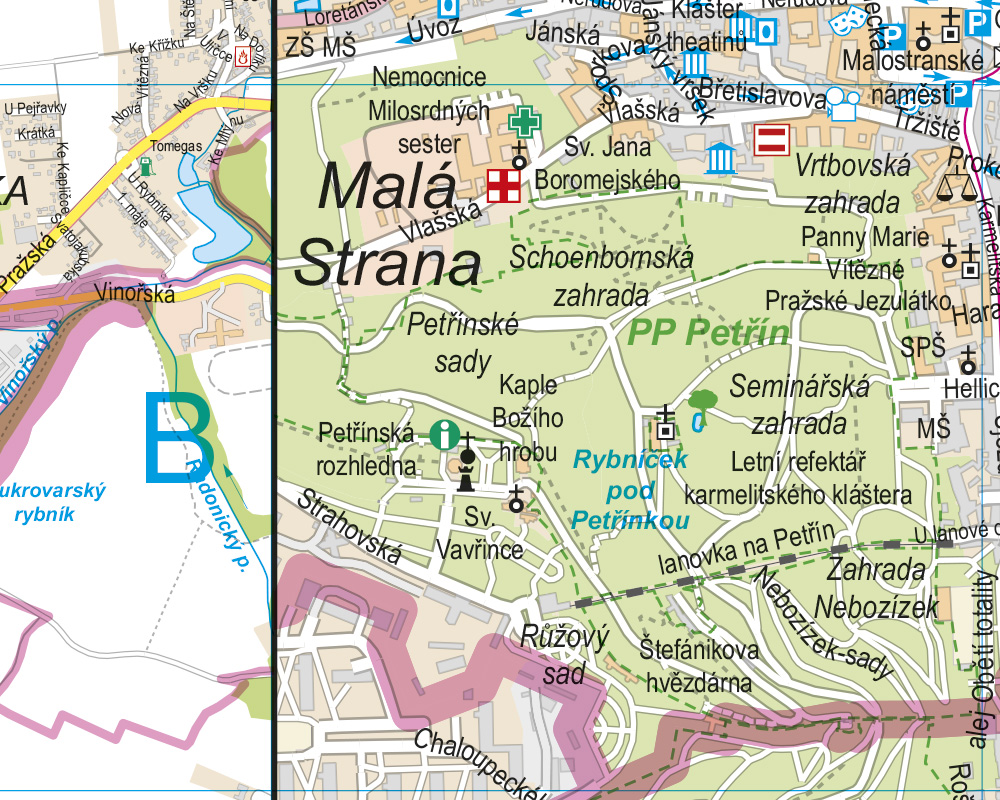 Nástěnná mapa Praha | nastennemapy.cz