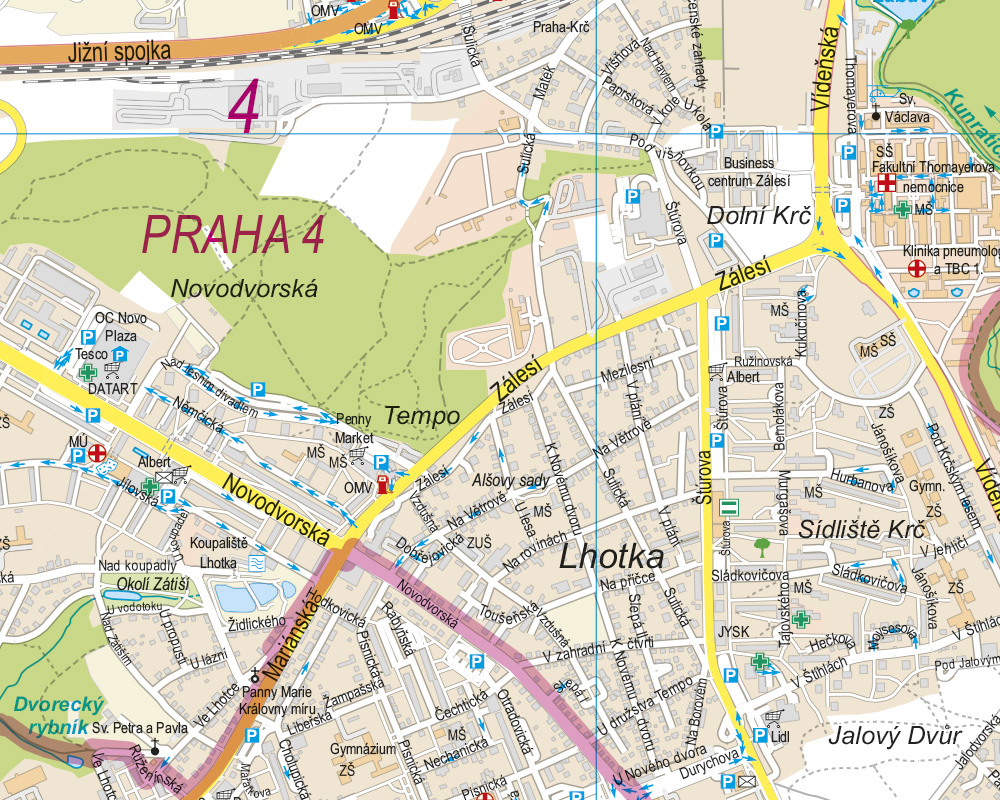 Nástěnná mapa Praha | nastennemapy.cz