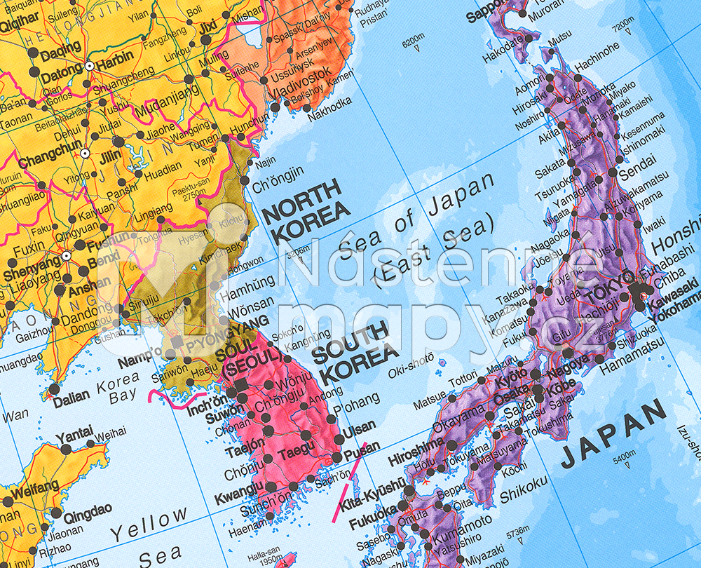 Nástěnná mapa ASIE | Nástěnné mapy.cz