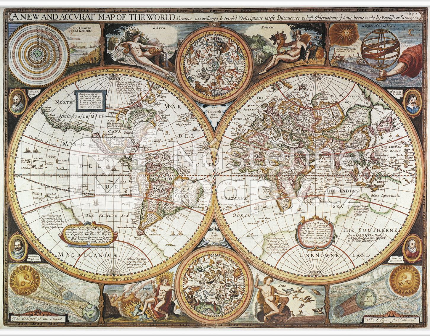 Historická nástěnná mapa Světa - Antický svět | Nástěnné mapy.cz